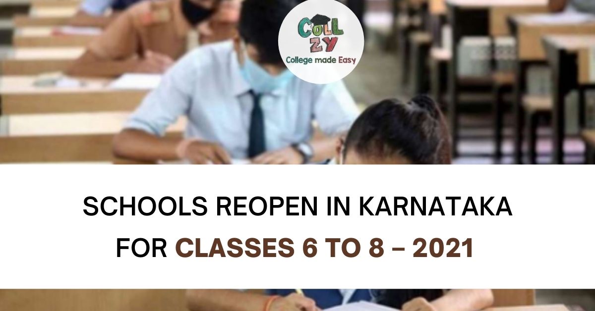 Schools reopen in Karnataka for Classes 6 to 8 – 2021